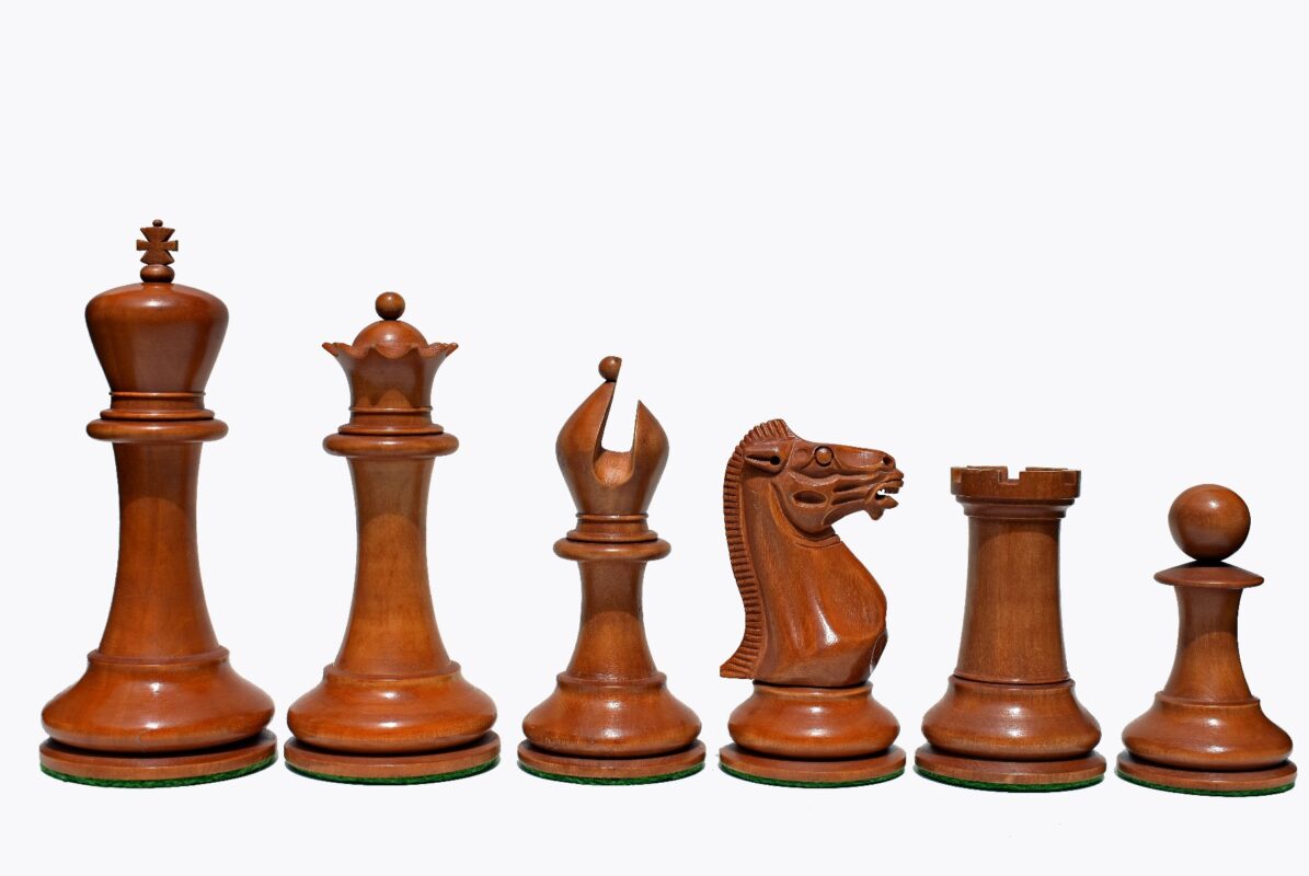 Jaques Staunton 1849 Series Chess Pieces Antiqued Boxwood & Ebony 4.4 ...