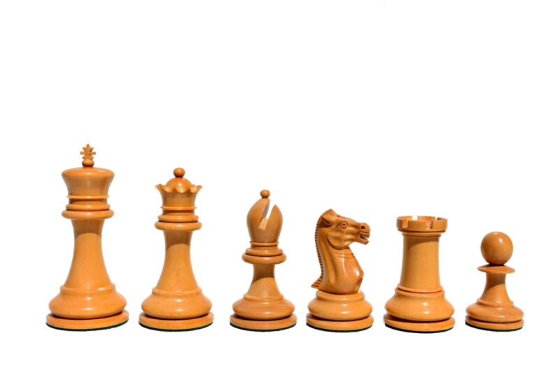 1880-85 Lasker Series Timeless Chess Pieces Boxwood & Ebony 3.5" King ...