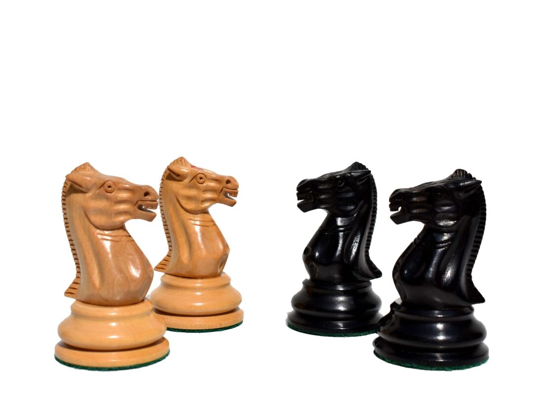 1880-85 Lasker Series Timeless Chess Pieces Boxwood & Ebony 3.5" King ...