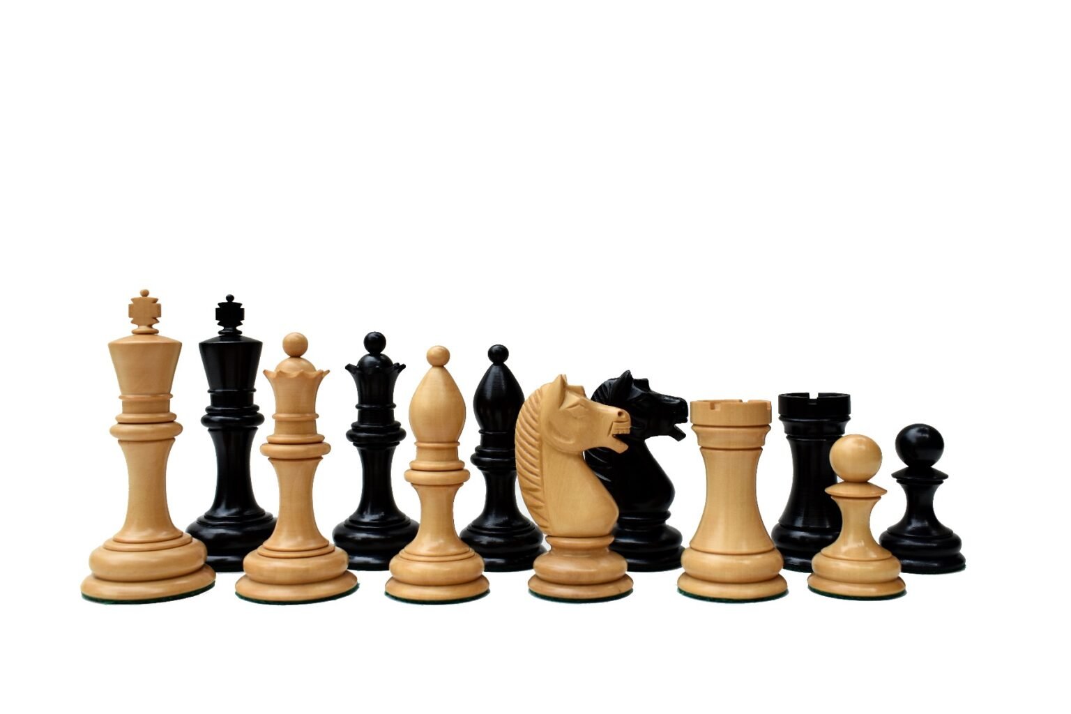 The Botvinnik Flohr Series Chess Pieces Boxwood & Ebony 4" King ...