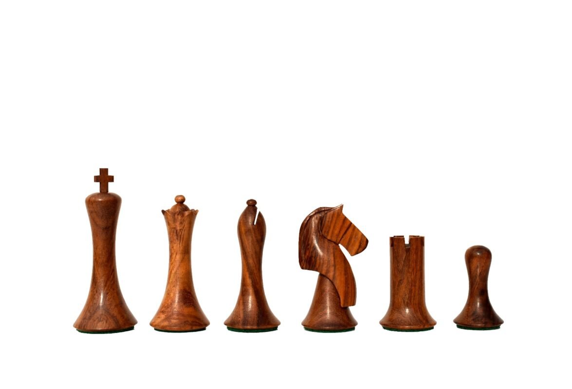 Ulbrich Series Chess Set Boxwood & Sheesham 3.75" King with 2" Square ...