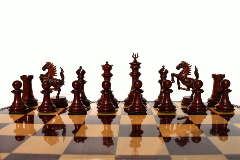 Ferrari Series Chess Pieces Boxwood & Padauk 4.4" King - thechessempire