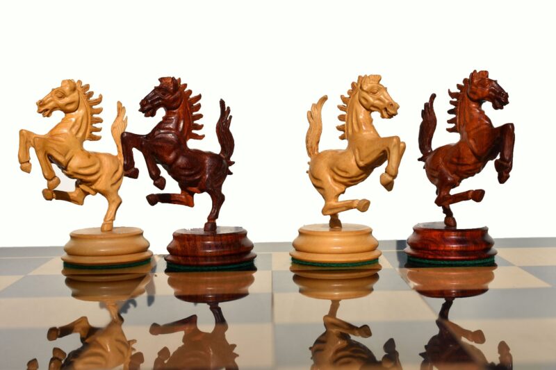 Ferrari Series Chess Pieces Boxwood & Padauk 4.4" King - thechessempire