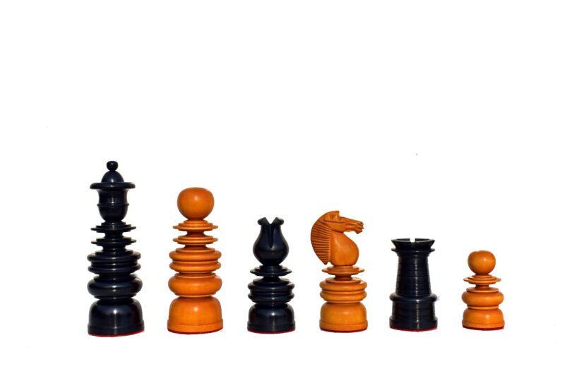 Calvert Series Chess Pieces Antiqued Boxwood & Ebony 4.4" king ...