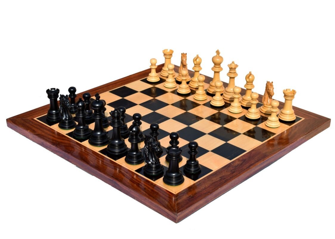 Royal Admiral Series Chess set Boxwood & Ebony (Matte Finish) 4.4" King ...