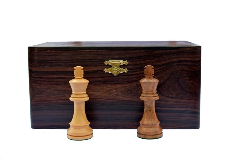Rosewood Chess Storage Box for 3.5" to 4.25" Chess pieces - thechessempire