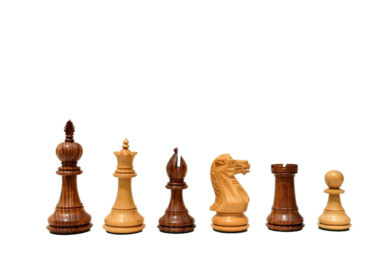 The Royal Knight Staunton Chess Pieces 4" King - thechessempire