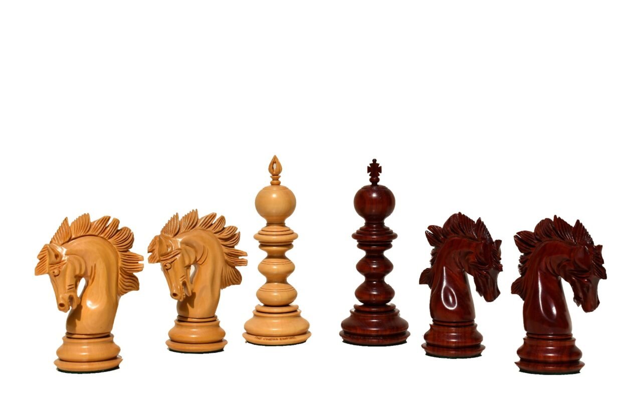 Designer Savano Series Chess set Boxwood & Padauk 4.4" King with 2 ...