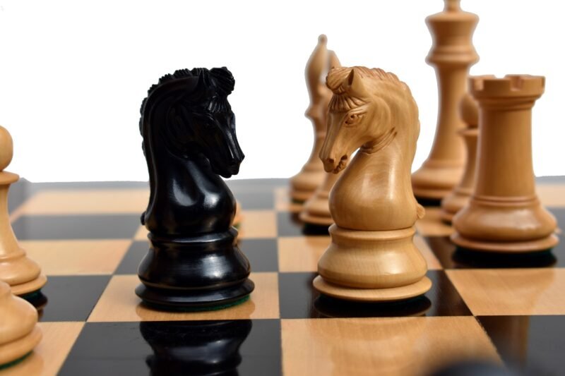 Imperial Series chess set Boxwood & Ebony 3" King with 2" square chess ...