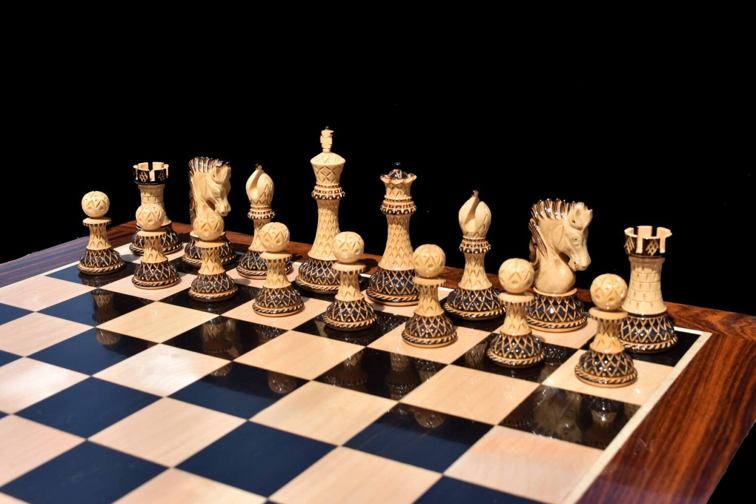 Designer Parker Series Chess set Limited Edition Boxwood Burnt High ...