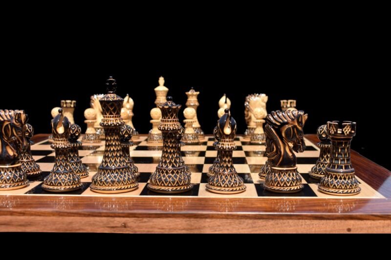 Designer Parker Series Chess set Limited Edition Boxwood Burnt High ...