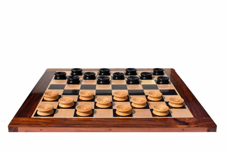 Tournament Series Checkers set Boxwood & Ebony 1.75" with 2" square ...