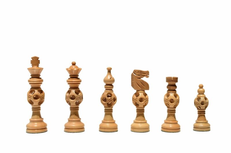 The Concentric Ball Series chess pieces Boxwood & Sheesham 5" King ...