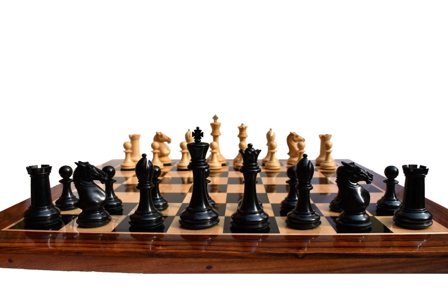 New Hasting Series chess set Boxwood & Ebony 4.25" King with 2.25 ...