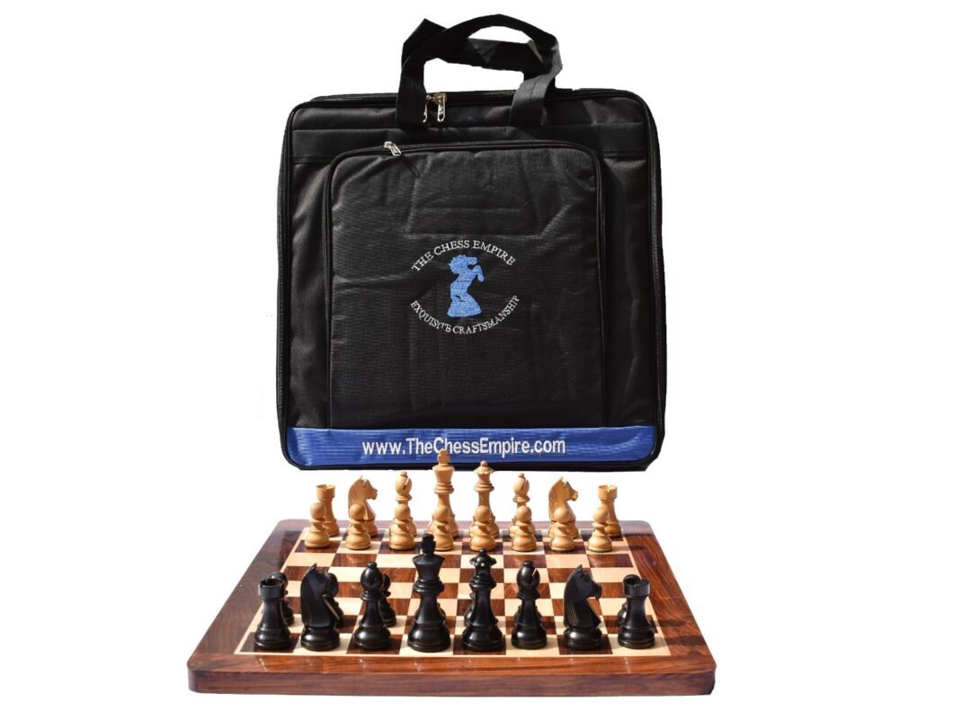 The Champion Series Chess Set Boxwood & Ebonized 3.75" King with 1.75 ...