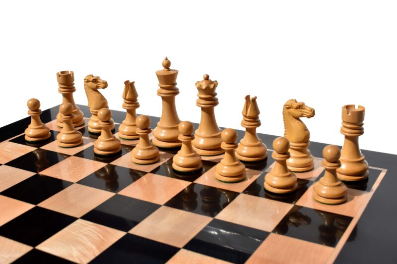 1891 British Imperial Series chess set reproduction Boxwood & Ebony 3. ...