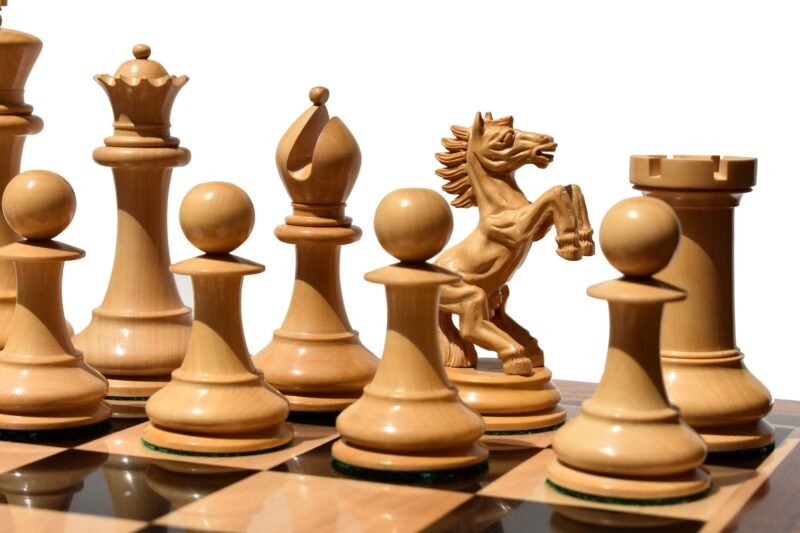 Special Edition Kohinoor Series Chess Pieces Boxwood & stripped Ebony 5 ...