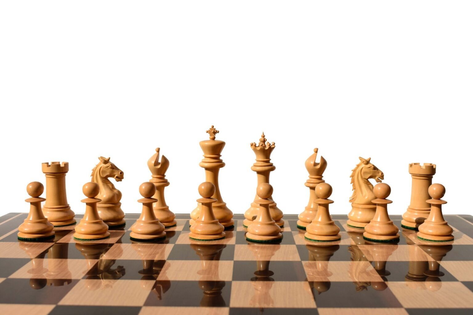 King's Crown Series Chess set Boxwood & Ebony 4.25" King with 2.25 ...