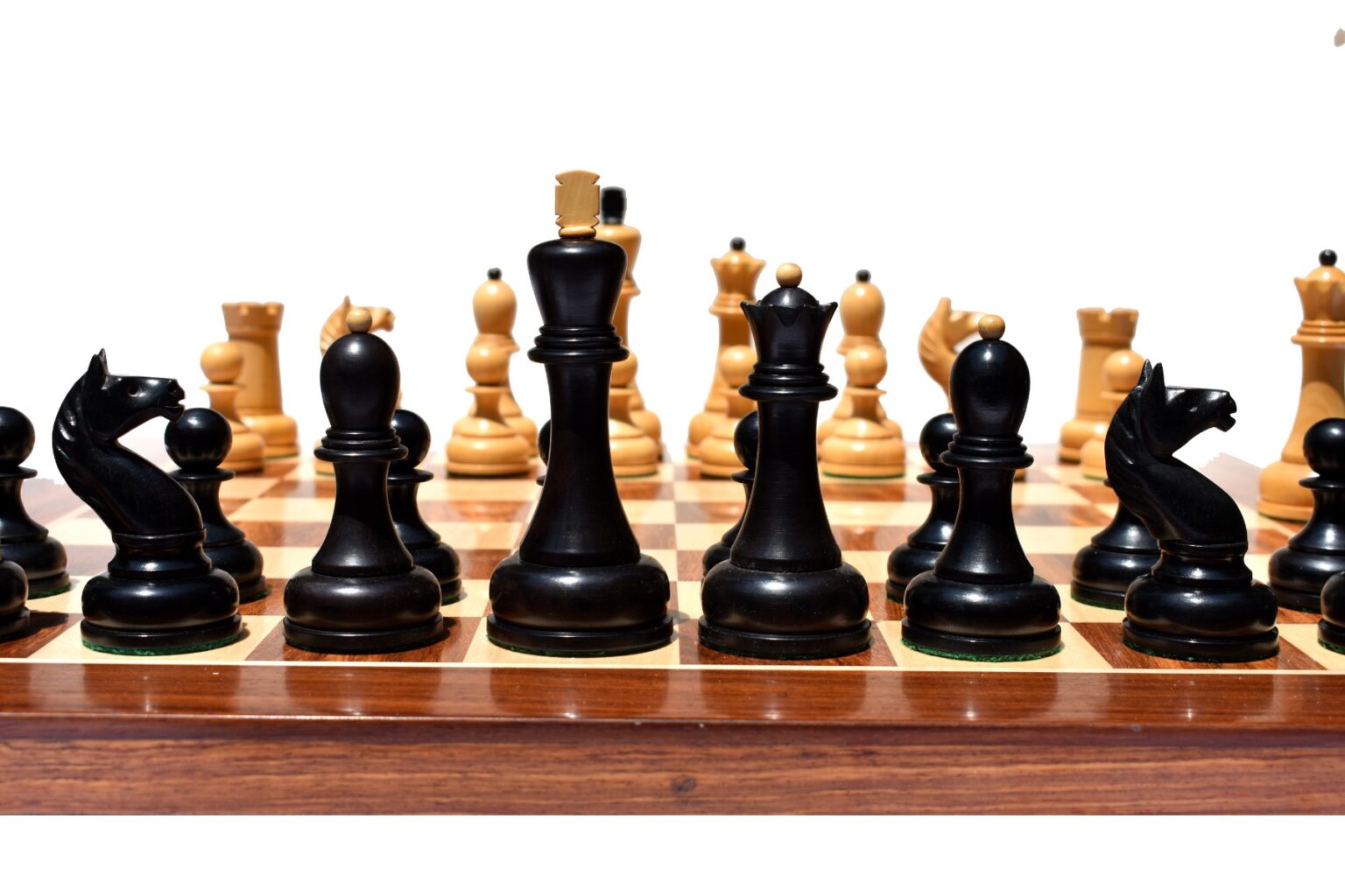 THE REPRODUCTION OF 1960 MIKHAIL TAL CHESS SET BOXWOOD & EBONIZED 4.125 ...