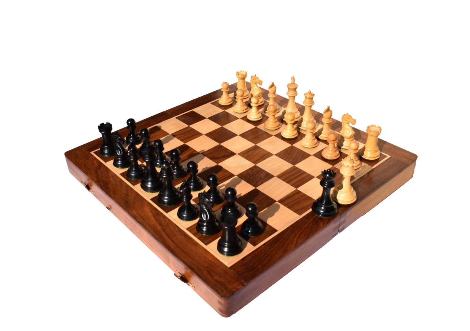 The Centurion Series Boxwood & Ebonized chess set 3" King with 16 ...