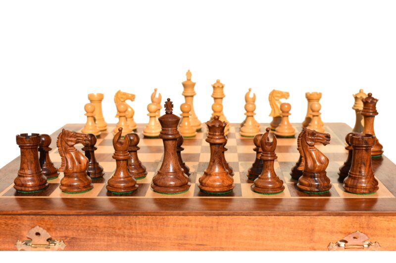 The Centurion Series Boxwood & sheesham wood chess set 3" King with 16 ...