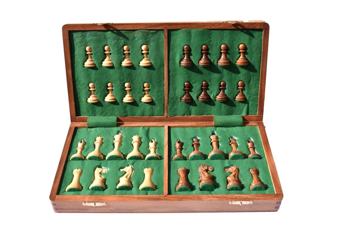 The Centurion Series Boxwood & sheesham wood chess set 3" King with 16 ...