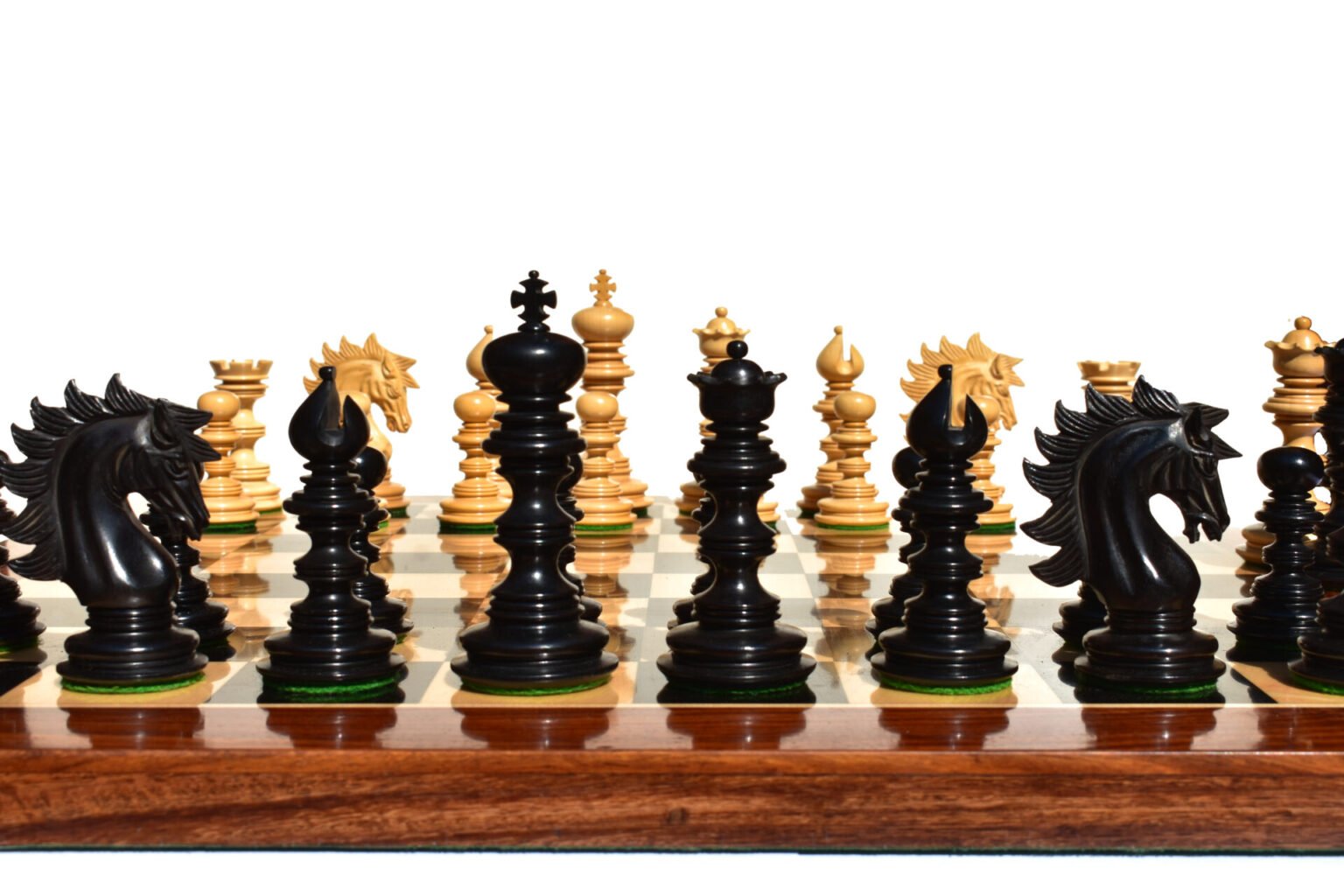 The Elite Series Chess Set Boxwood & Ebony 4.4" with 2" Square Chess ...